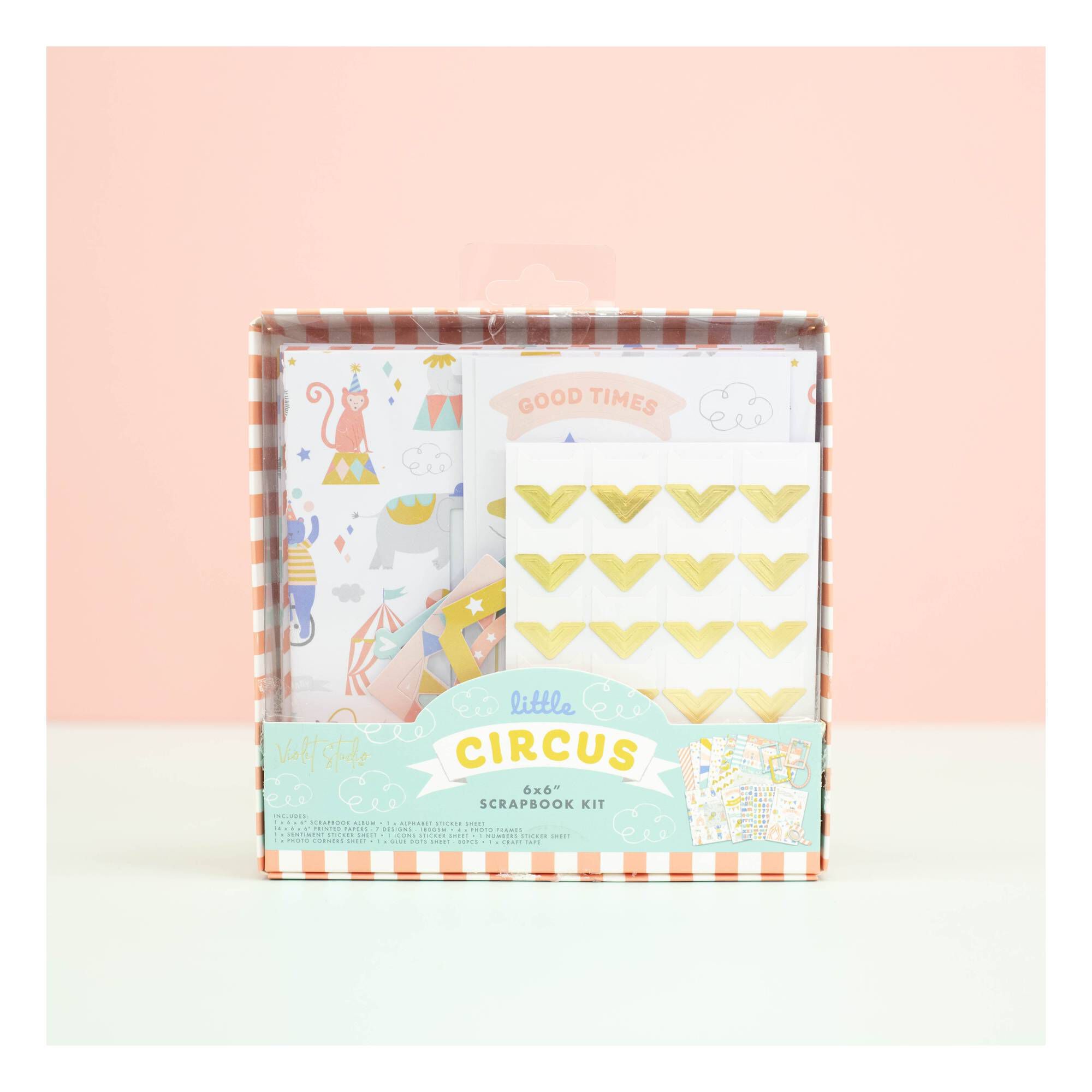 Violet Studio Little Circus Scrapbook Kit 6 x 6 Inches | Hobbycraft