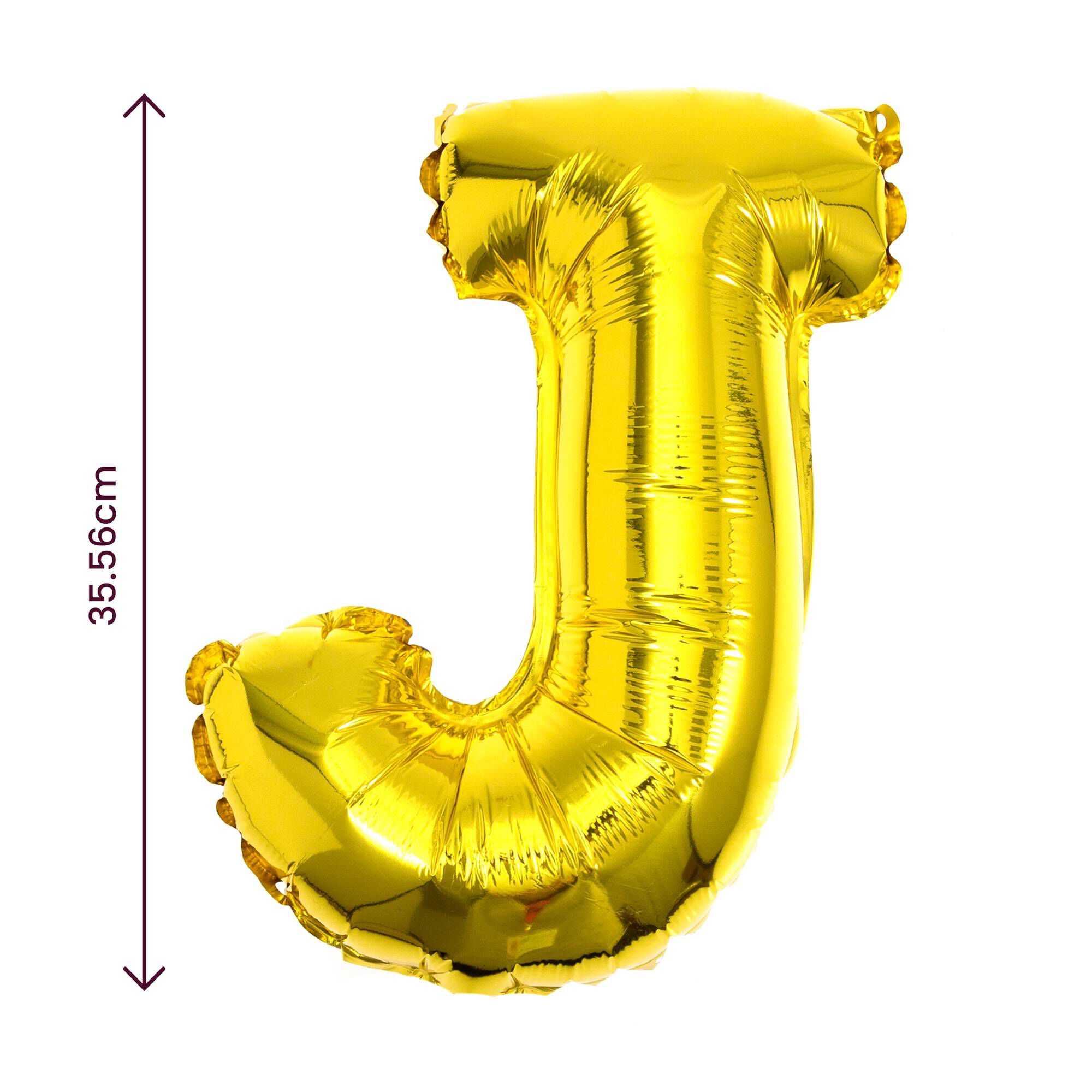 Gold Foil Letter J Balloon | Hobbycraft