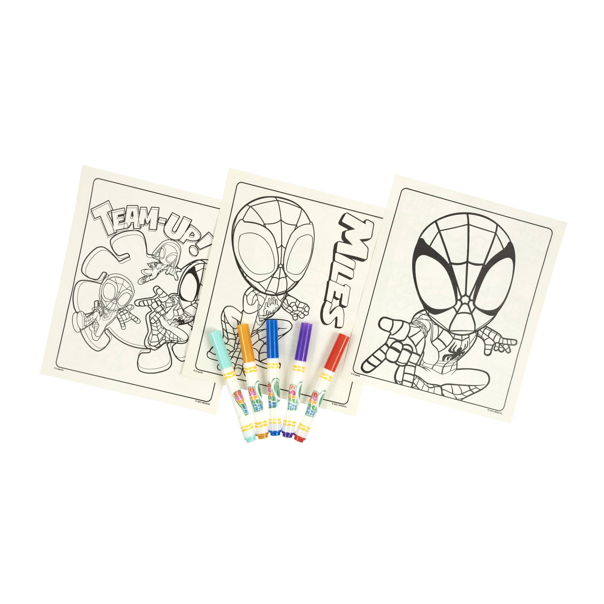 Crayola Spidey and His Amazing Friends Color Wonder Colouring Set ...