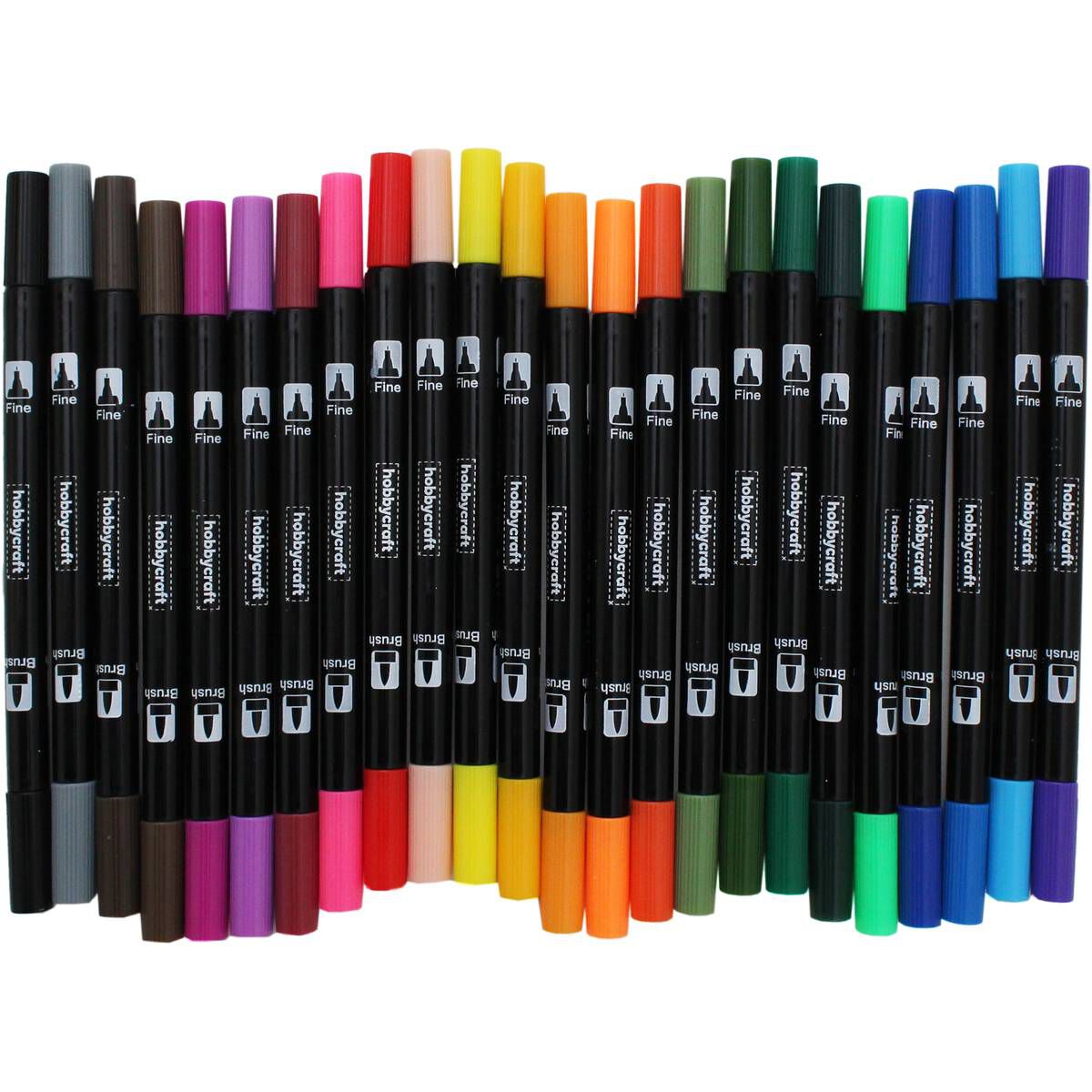 Dual Tip Brush Markers 24 Pack | Hobbycraft