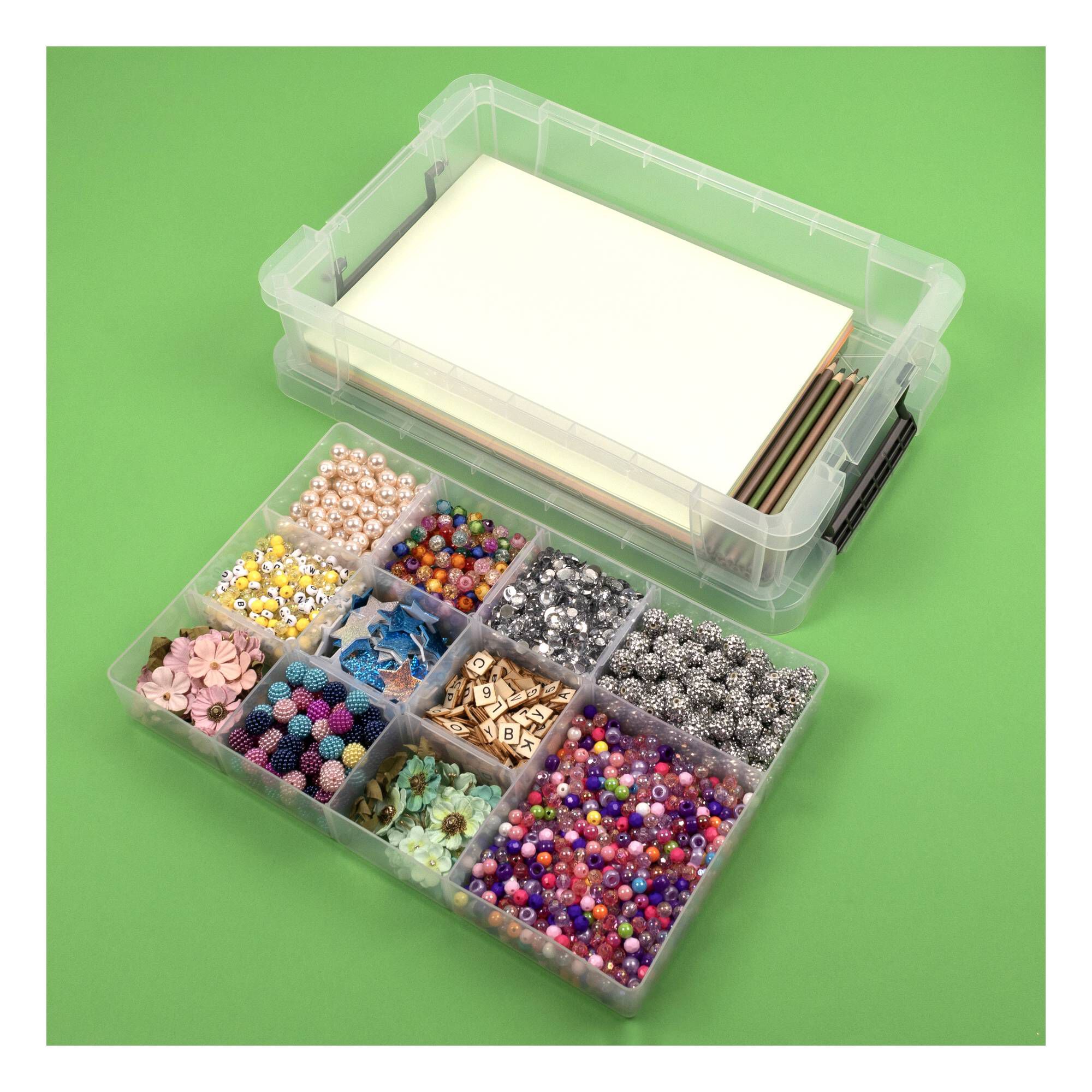 Whitefurze Allstore 5.5 Litre Clear Storage Box and Tray | Hobbycraft