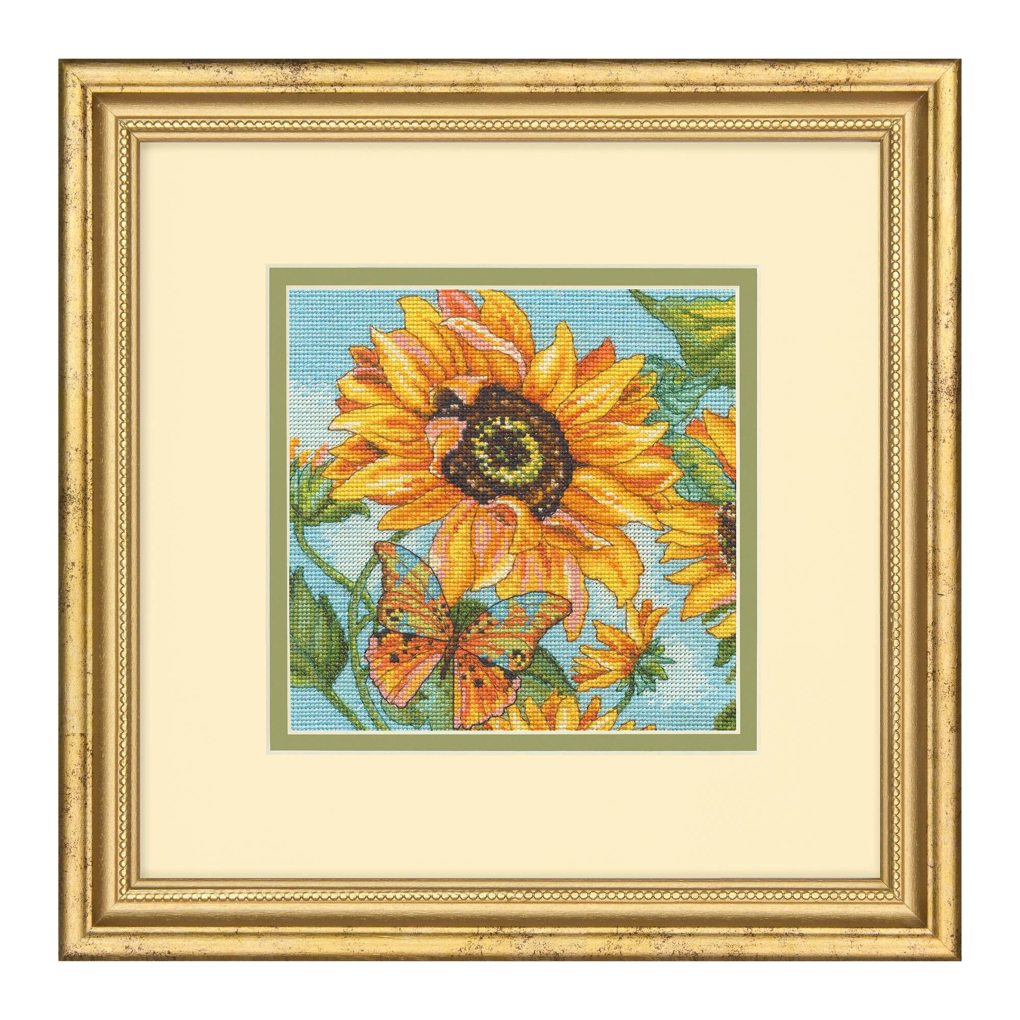 Dimensions Sunflower Garden Counted Cross Stitch Kit 14cm x 14.5cm ...