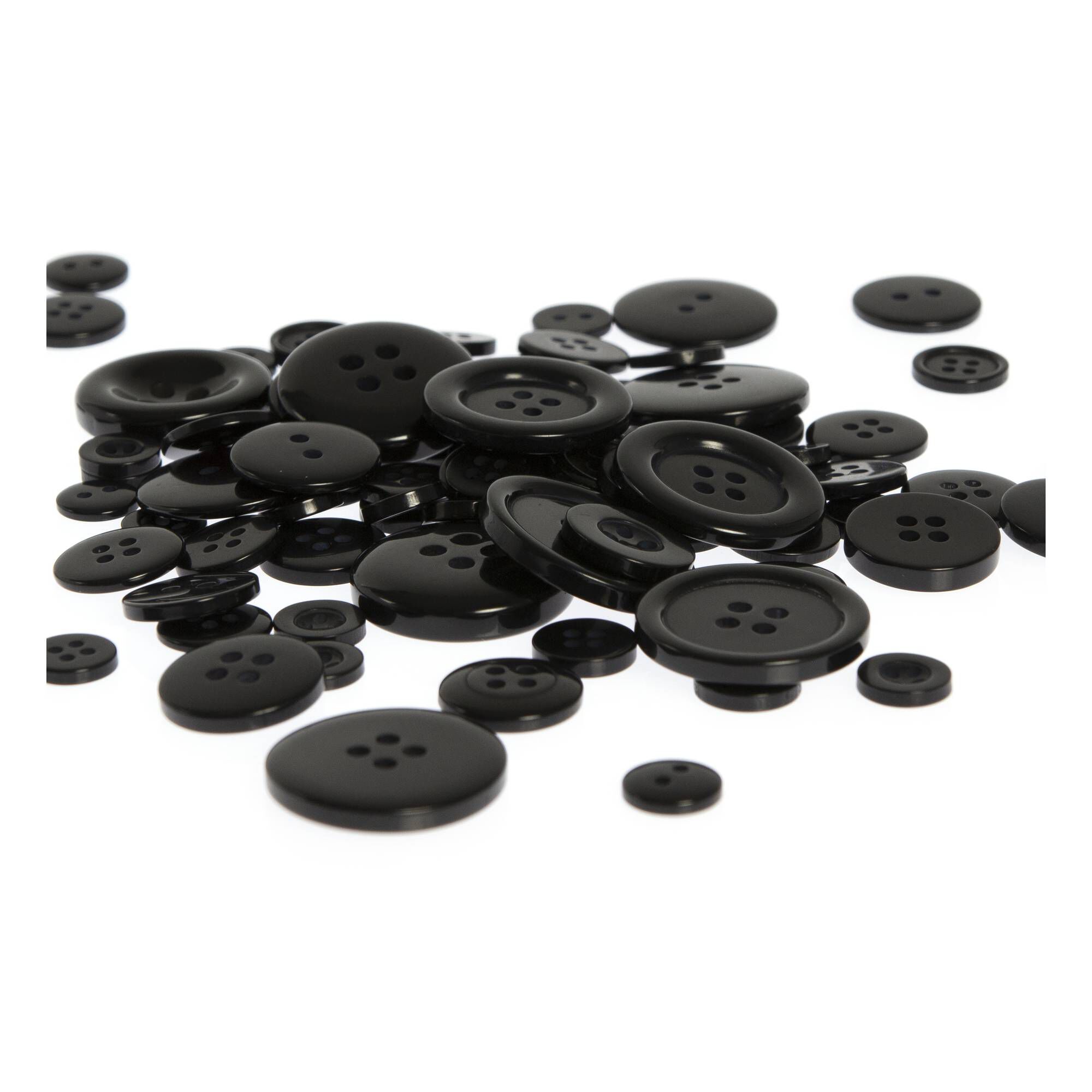 Black Buttons Pack 50g | Hobbycraft