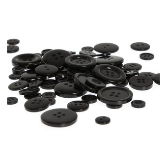 Black Buttons Pack 50g | Hobbycraft