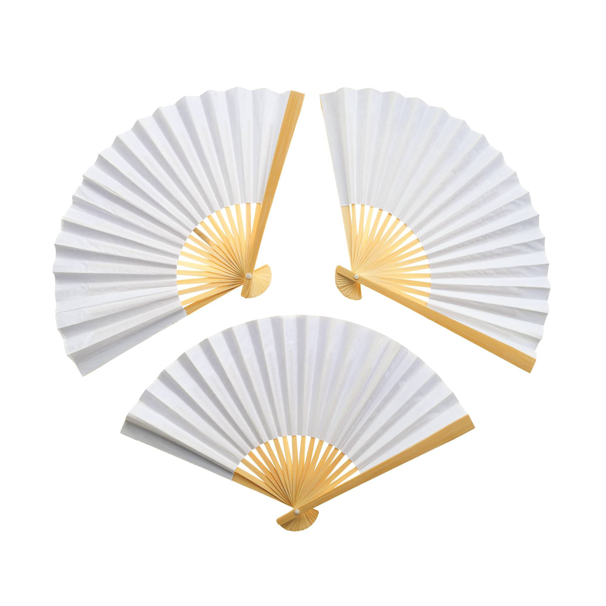 Blank Paper Fans 3 Pack | Hobbycraft