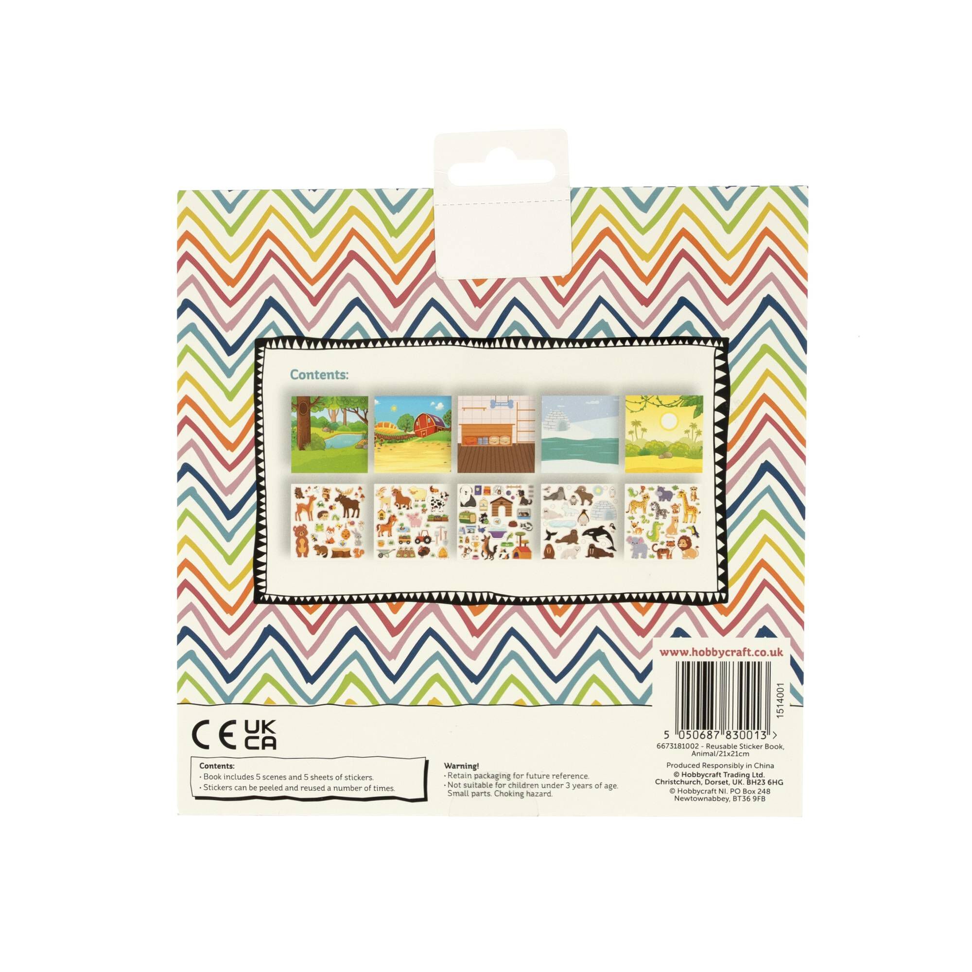 Animal Reusable Sticker Book | Hobbycraft