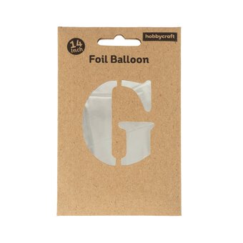 Silver Foil Letter G Balloon | Hobbycraft