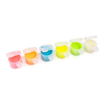 Neon Fabric Paint Pots 5ml 6 Pack | Hobbycraft
