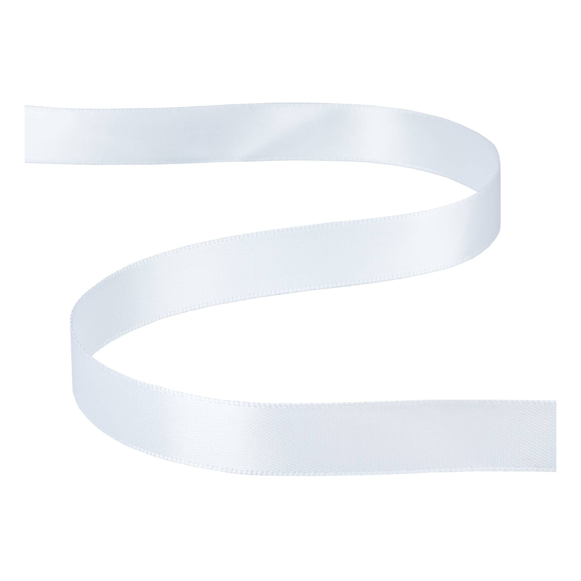White Double-Faced Satin Ribbon 12mm x 5m | Hobbycraft