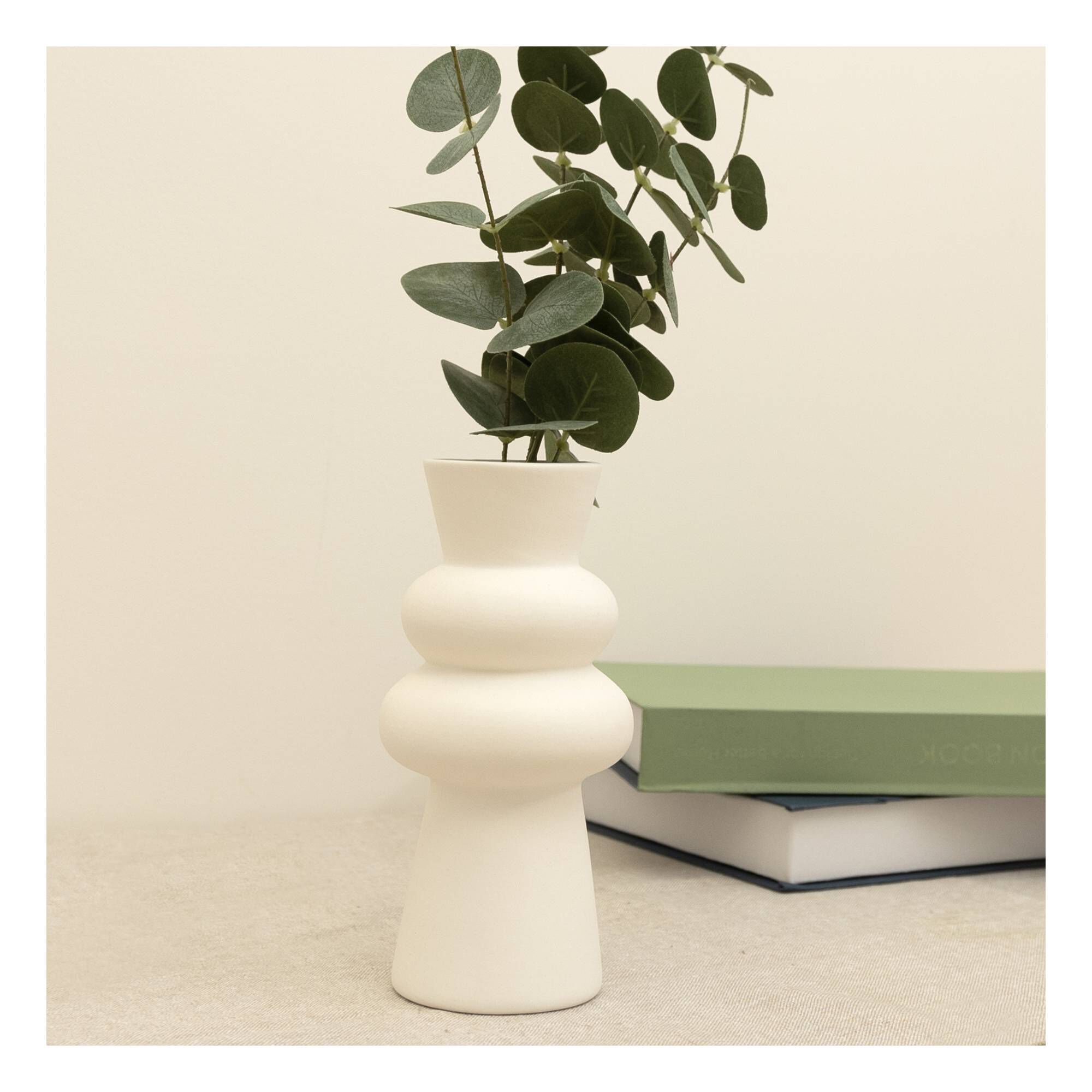 Ceramic Curved Vase 8cm x 17cm | Hobbycraft