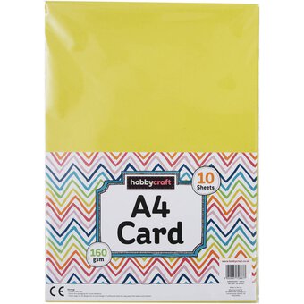 Yellow Card A4 10 Pack | Hobbycraft