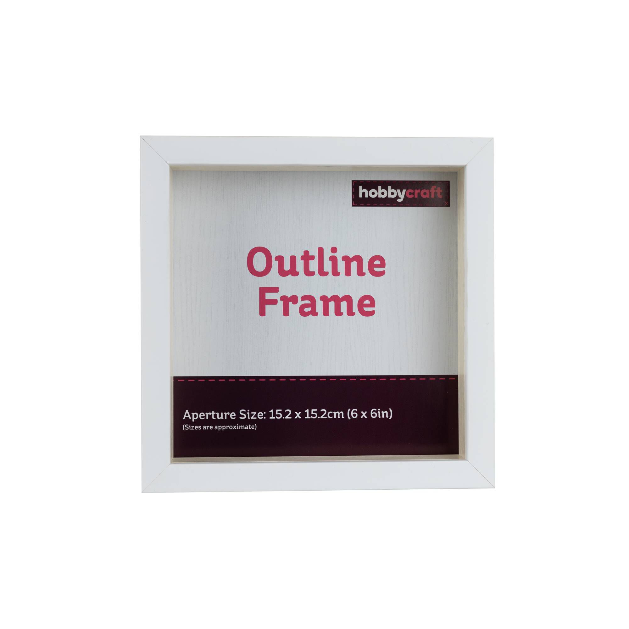 White Outline Frame 15cm x 15cm | Hobbycraft