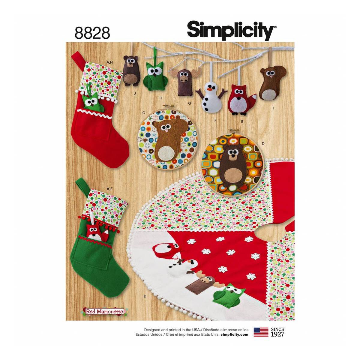 Simplicity Christmas Decorations Sewing Pattern 8828 | Hobbycraft