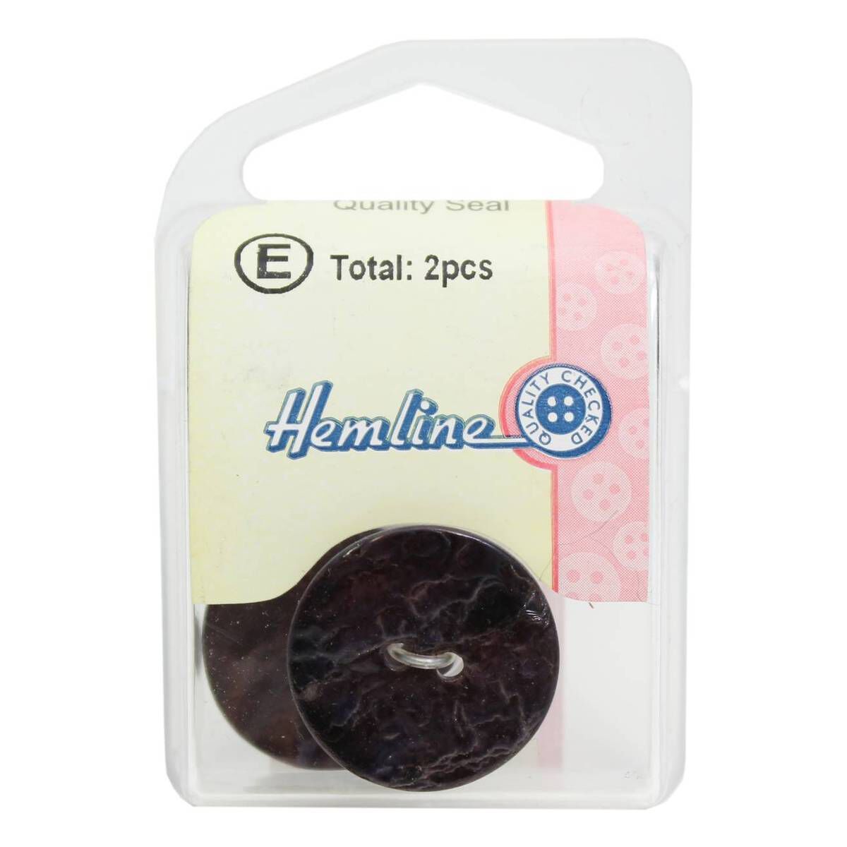 Hemline Sky Blue Shell Mother of Pearl Button 2 Pack | Hobbycraft