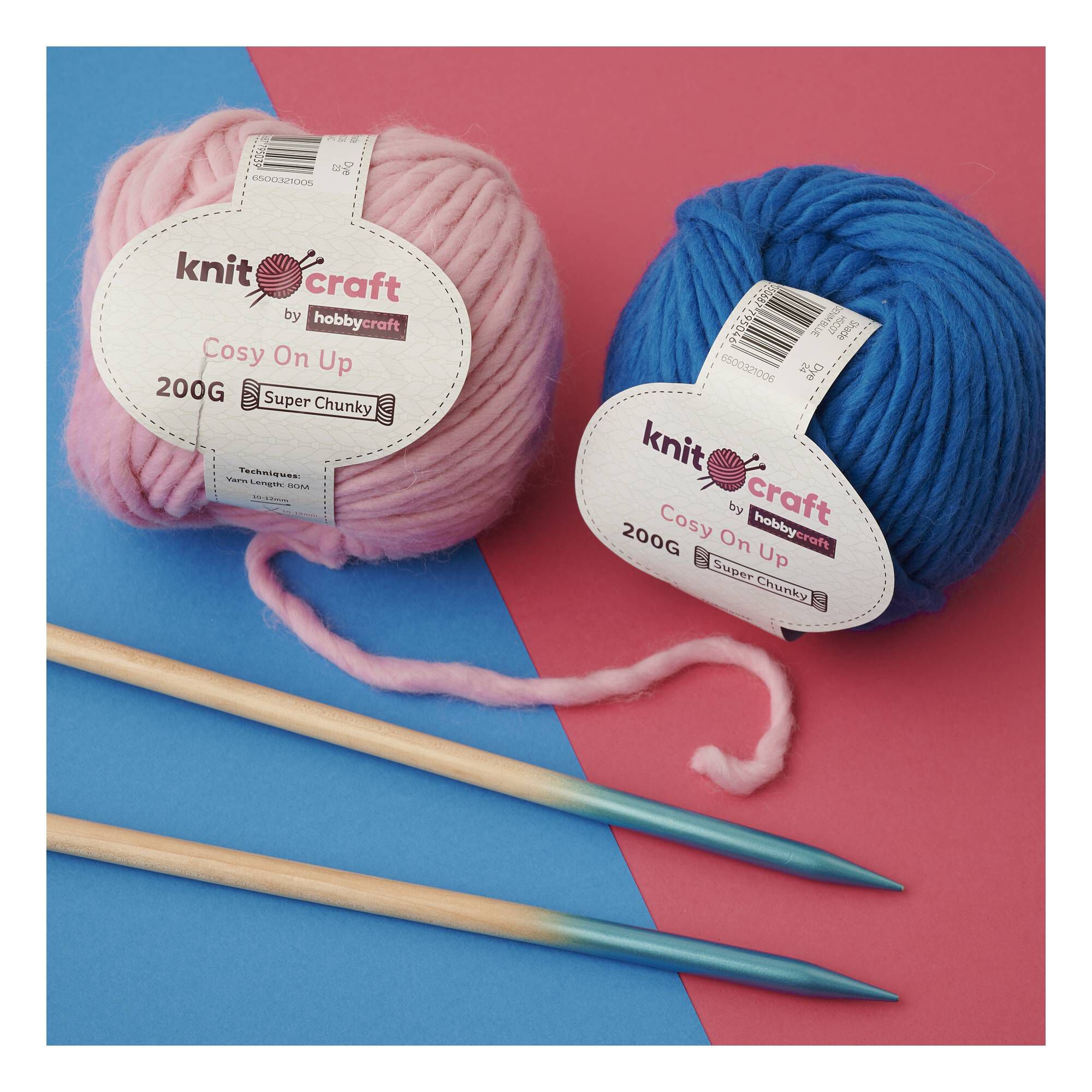 Knitcraft Bubblegum Pink Cosy On Up Yarn 200g | Hobbycraft