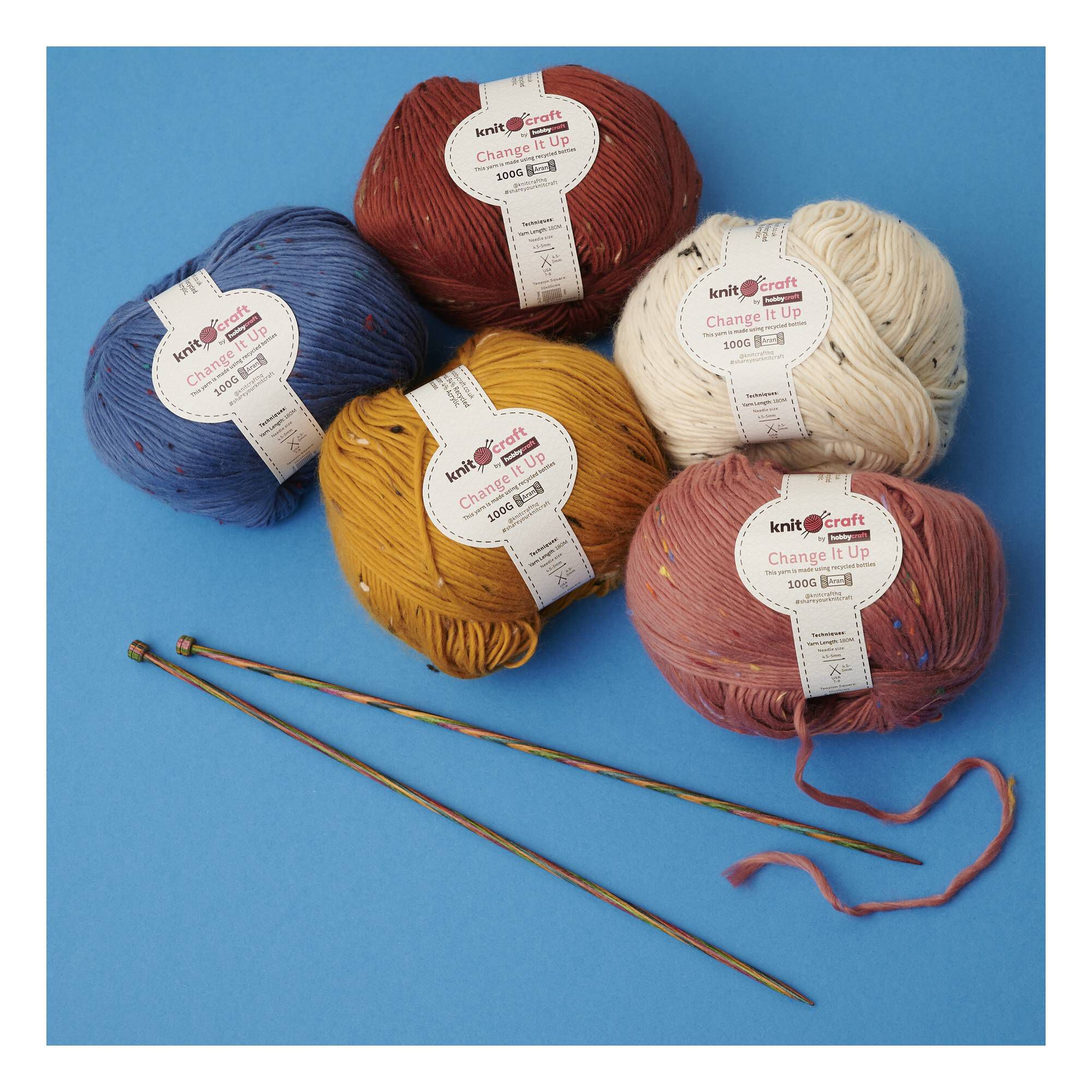Knitcraft Blue Change It Up Yarn 100g | Hobbycraft