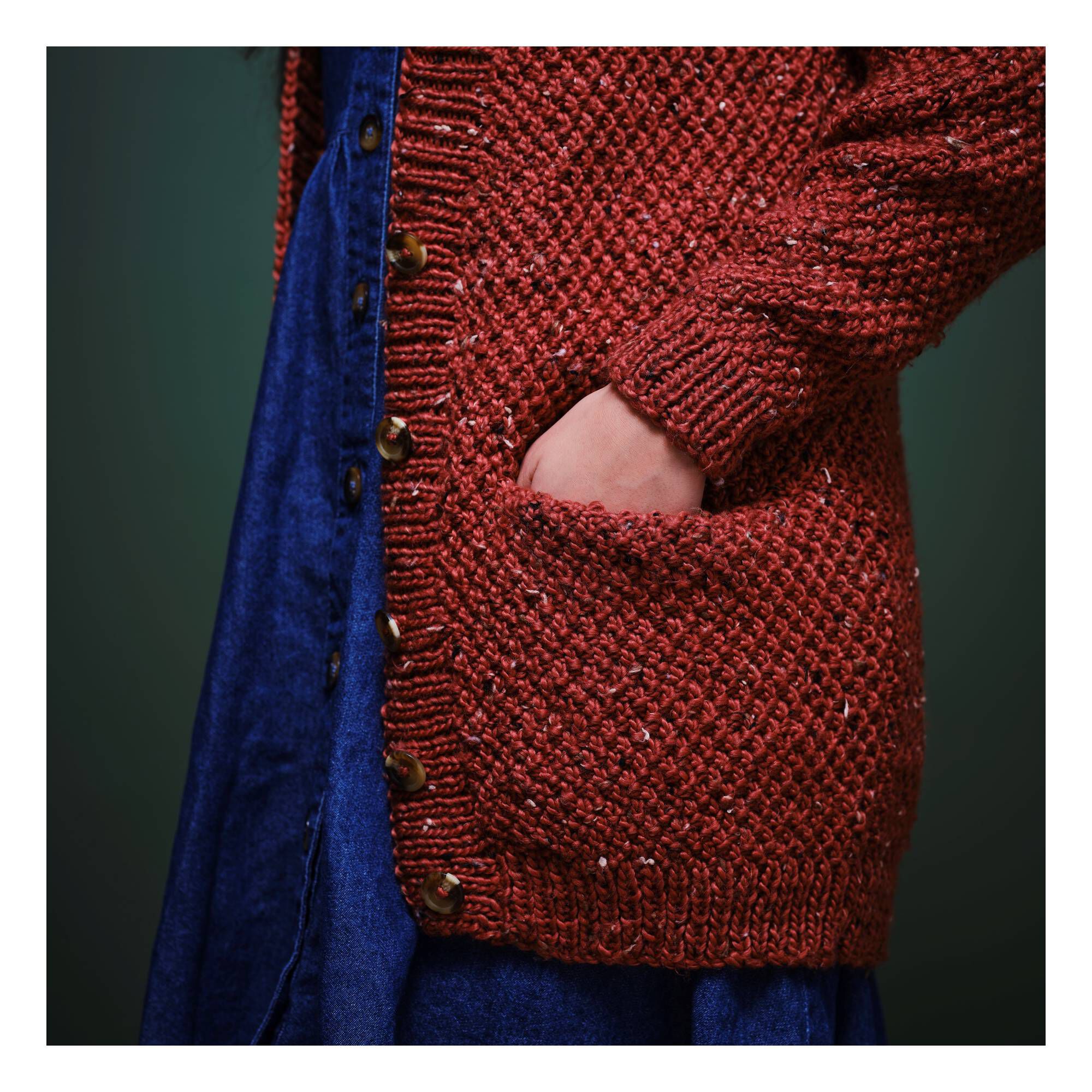 Knitcraft Moss Tweed Cardigan Digital Pattern 0310 | Hobbycraft