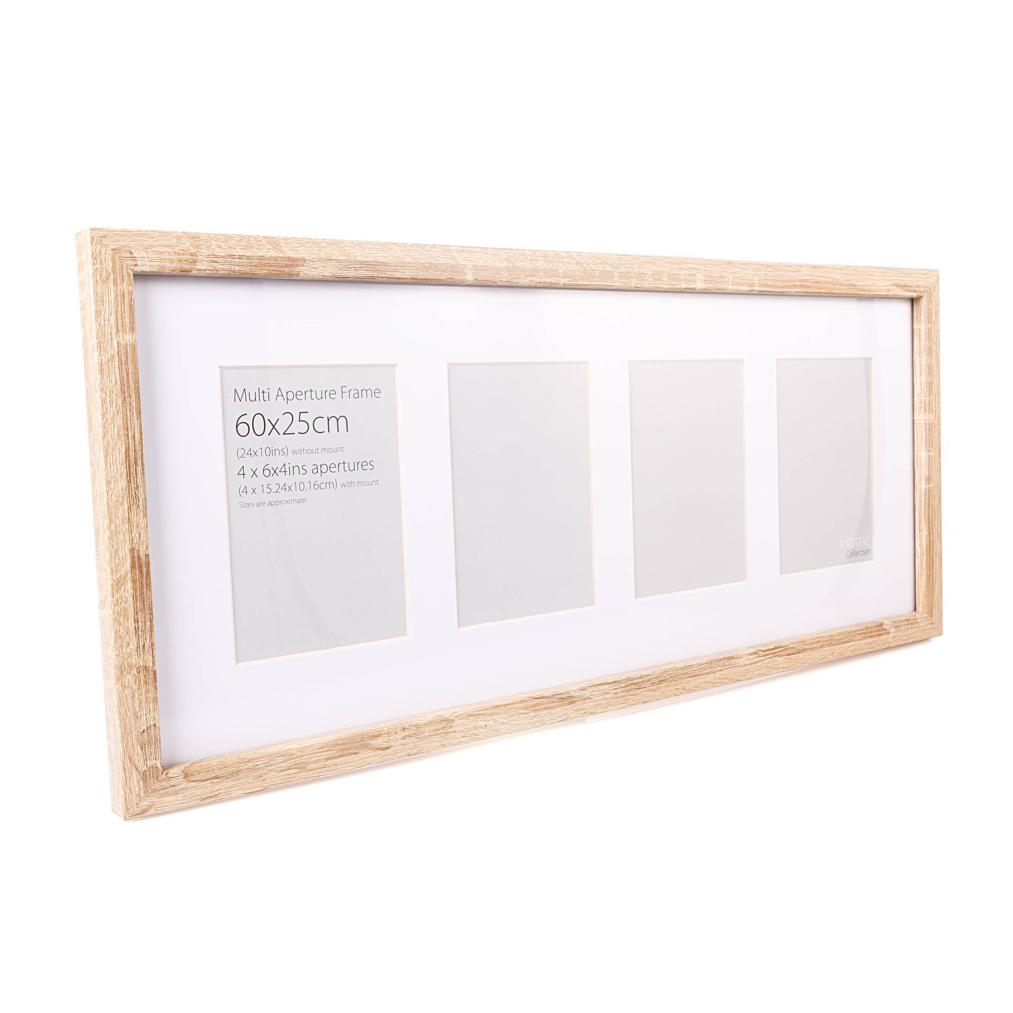 Light Oak Multi Aperture Frame 60cm x 25cm | Hobbycraft