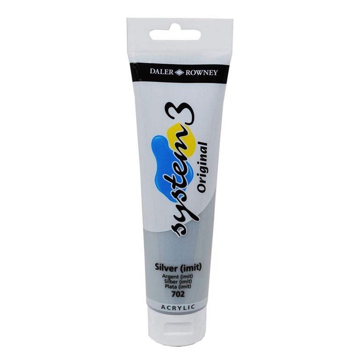 Daler-Rowney System3 Silver Hue Acrylic Paint 150ml | Hobbycraft