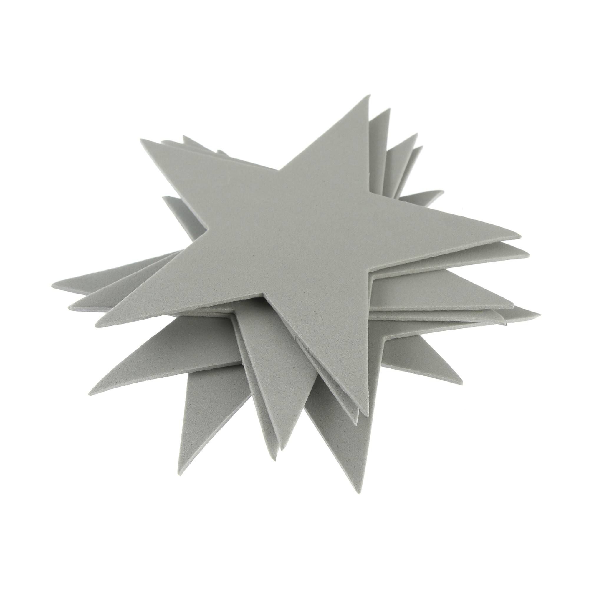 Silver Star Foam Shapes 6 Pack | Hobbycraft