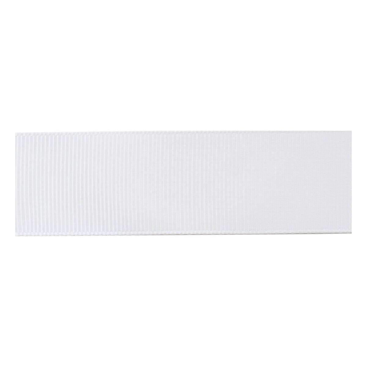 White Grosgrain Ribbon 25mm x 5m | Hobbycraft
