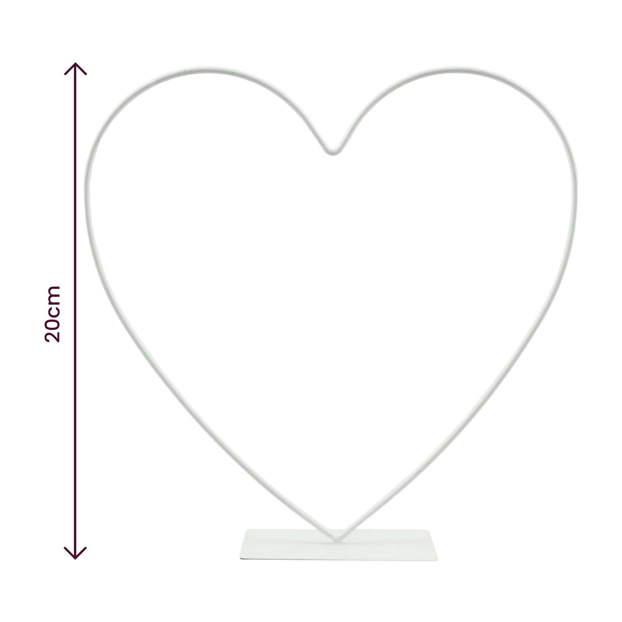 White Metal Heart Frame Decoration 20cm | Hobbycraft