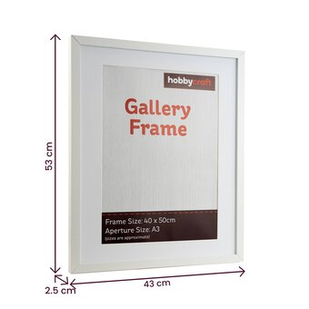 White Gallery Frame 40cm x 50cm | Hobbycraft