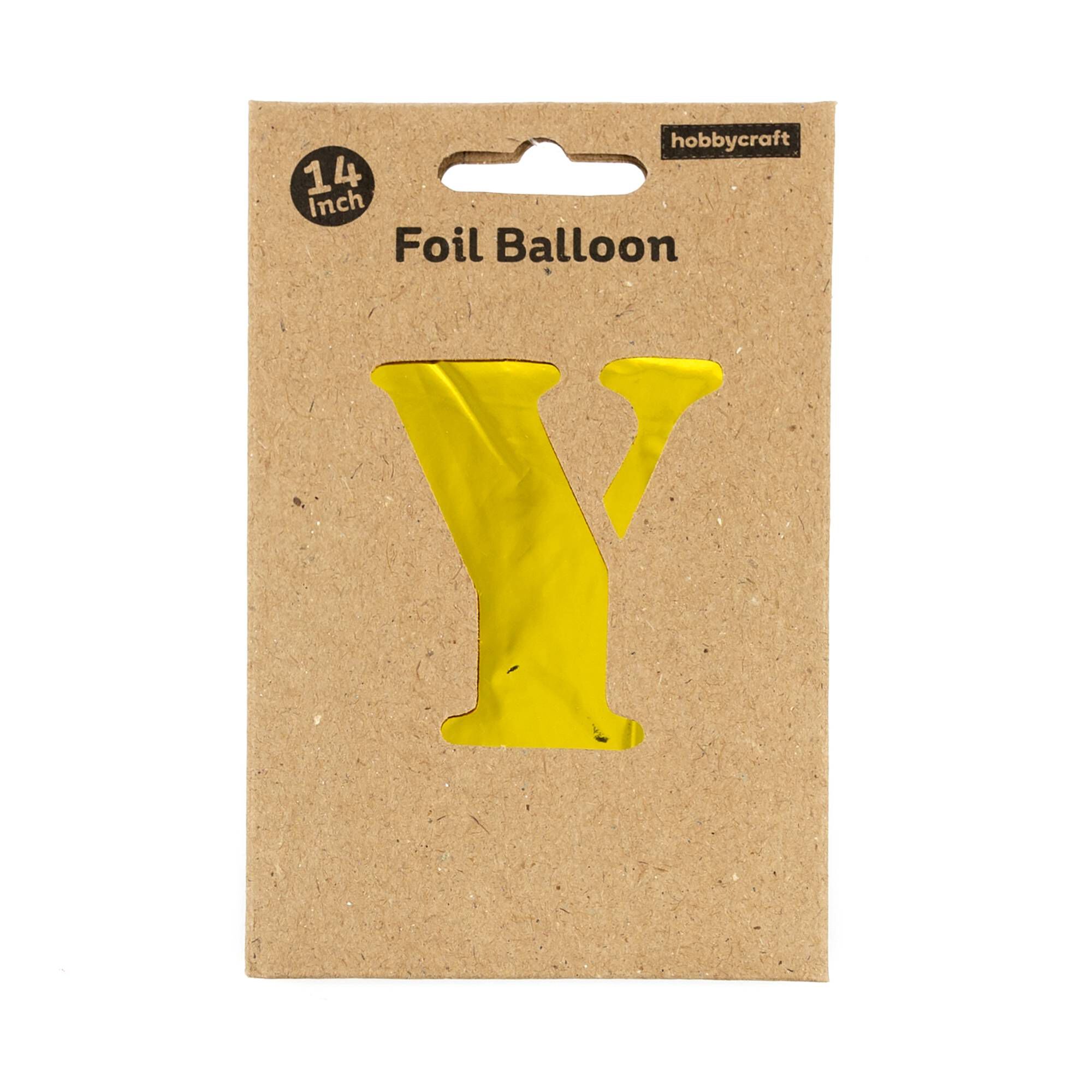Gold Foil Letter Y Balloon | Hobbycraft