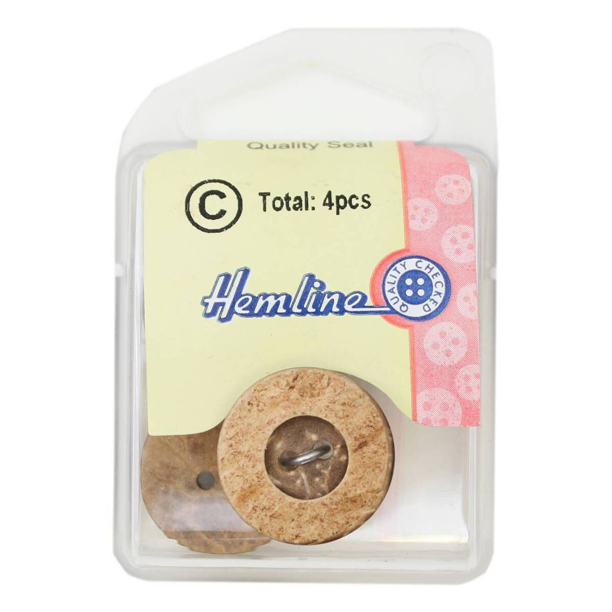 Hemline Assorted Novelty Wood Button 4 Pack | Hobbycraft