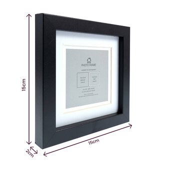Black Photo Frame 15cm x 15cm | Hobbycraft