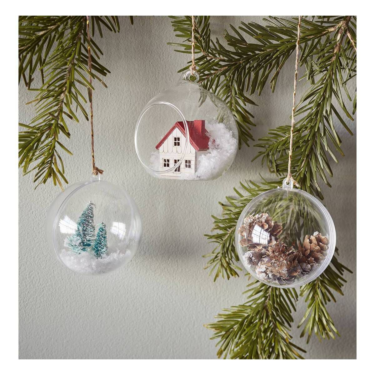 Fillable Baubles 8cm 4 Pack | Hobbycraft