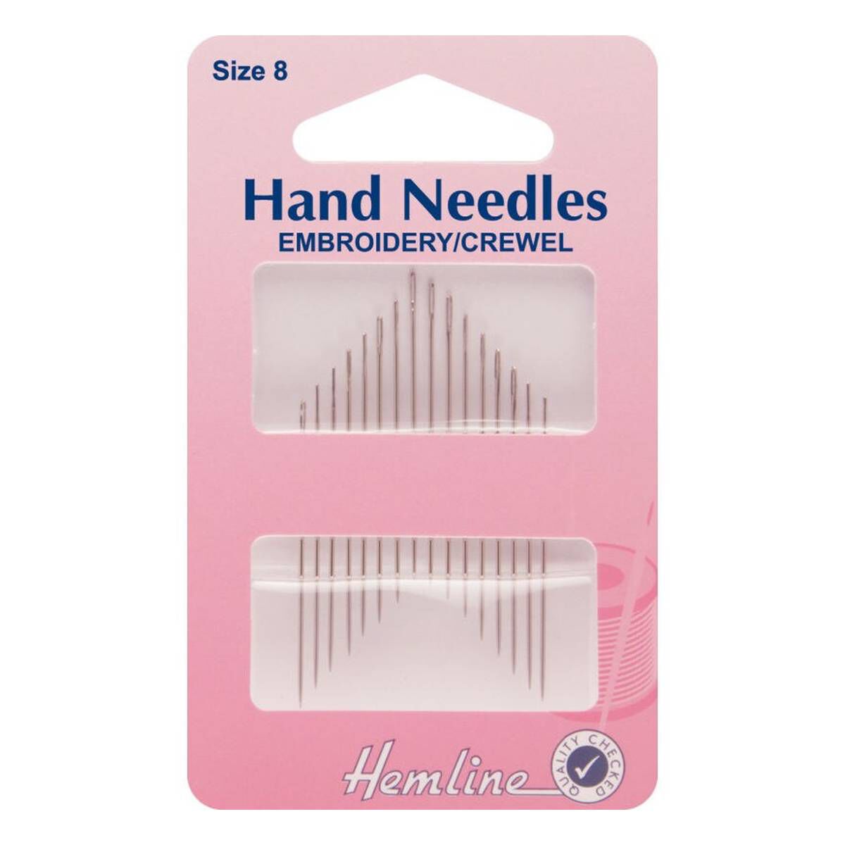 Hemline Size 8 Embroidery Crewel Needles 16 Pack | Hobbycraft
