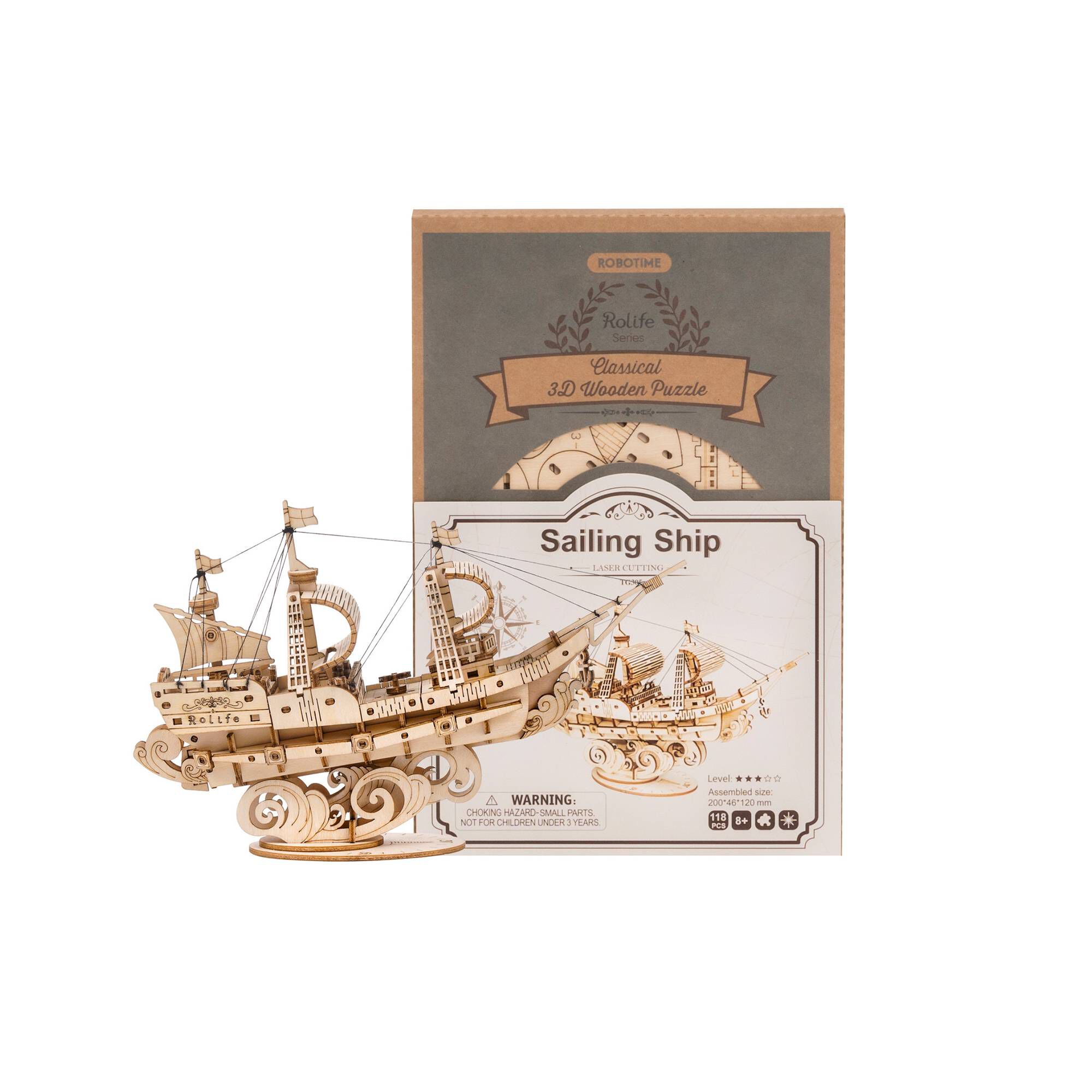 Rolife Sailing Ship 3D Puzzle Kit | Hobbycraft