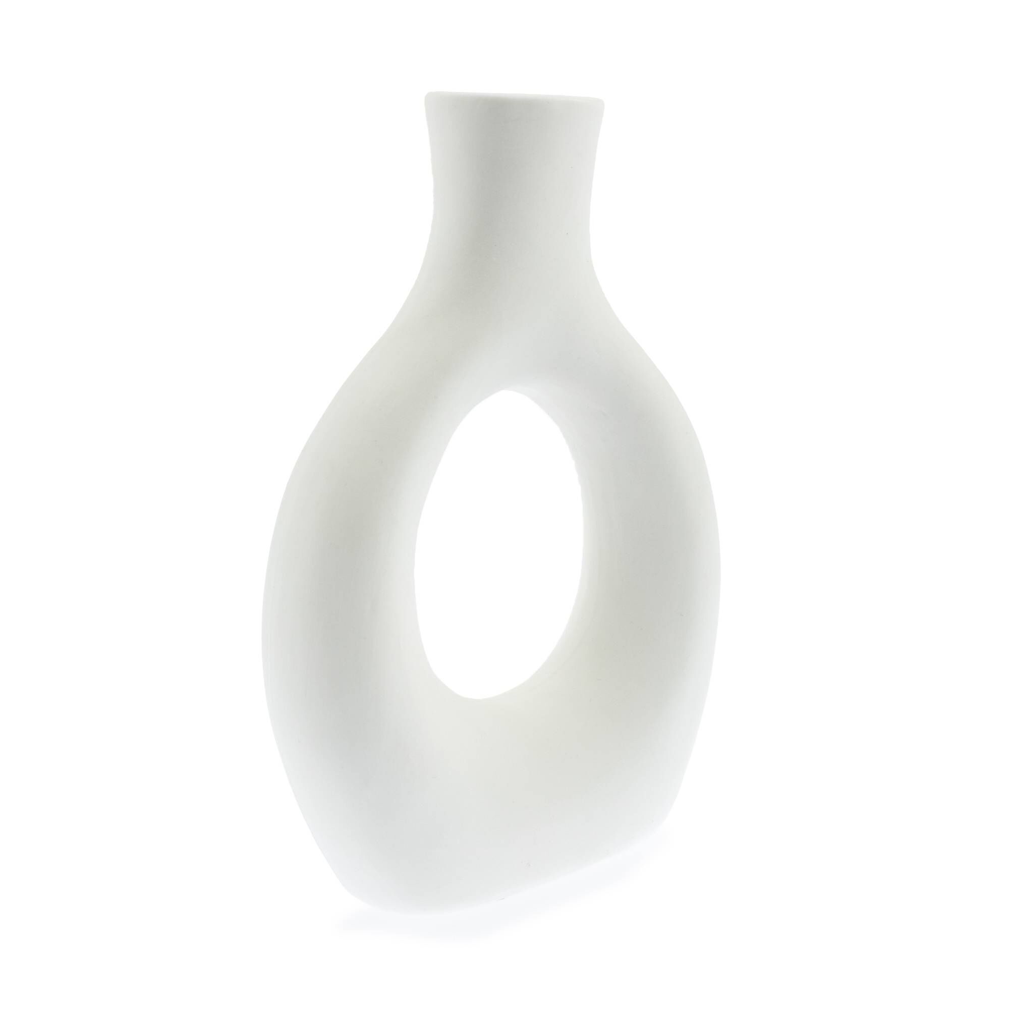 Ceramic Vase with Hole 12.5cm x 18.5cm | Hobbycraft
