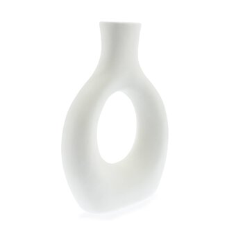Ceramic Vase with Hole 12.5cm x 18.5cm | Hobbycraft