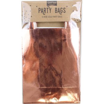 Ginger Ray Rose Gold Party Bags 5 Pack | Hobbycraft