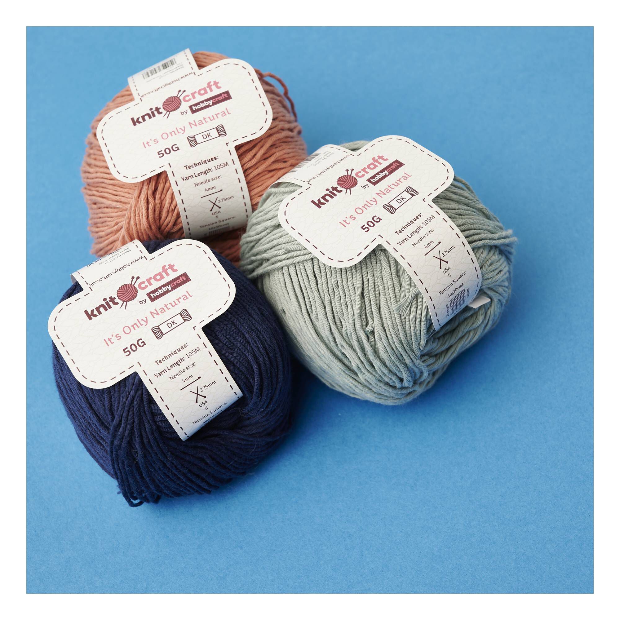 Knitcraft Grey It's Only Natural Light DK Yarn 50g | Hobbycraft