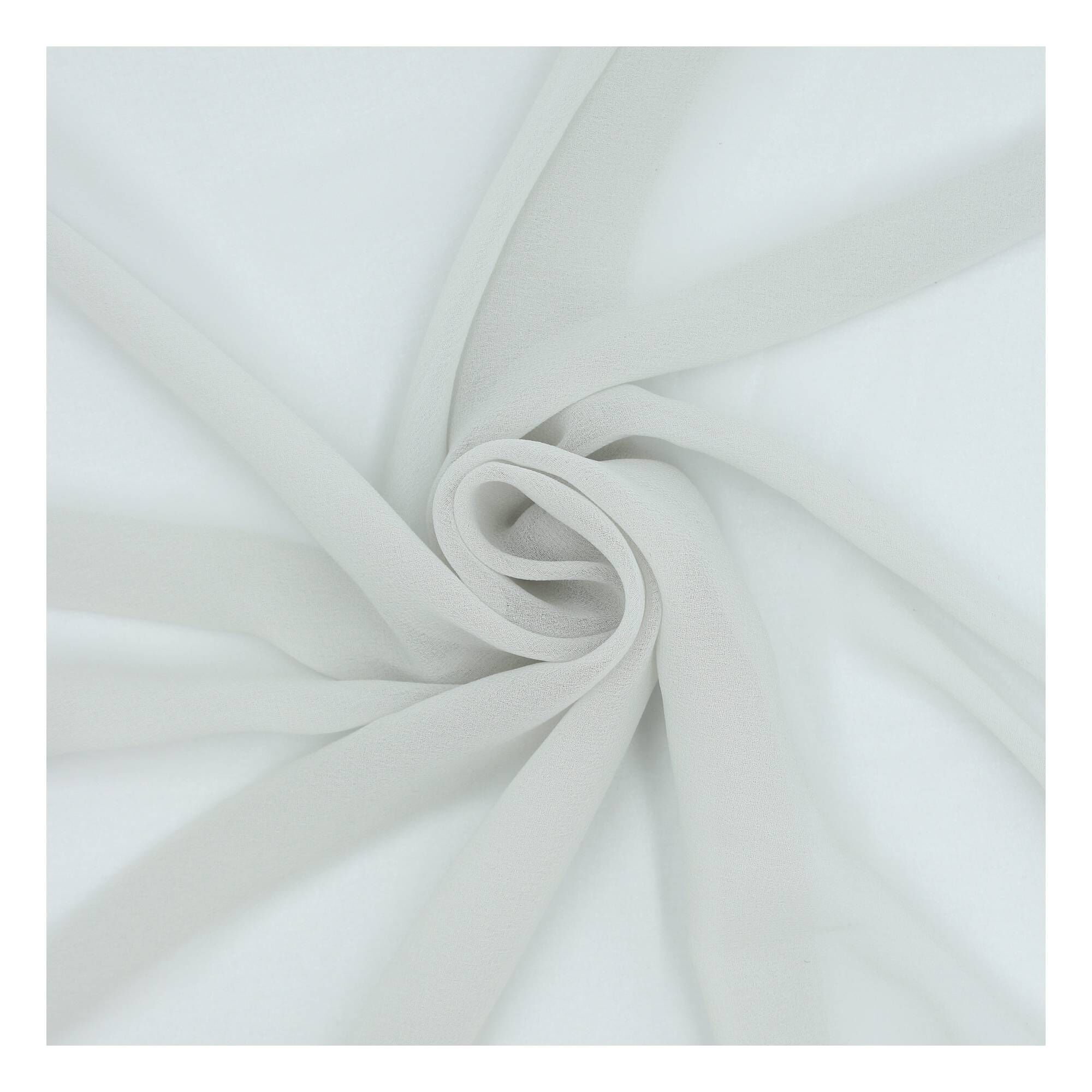 Silver Crepe Georgette Fabric by the Metre | Hobbycraft