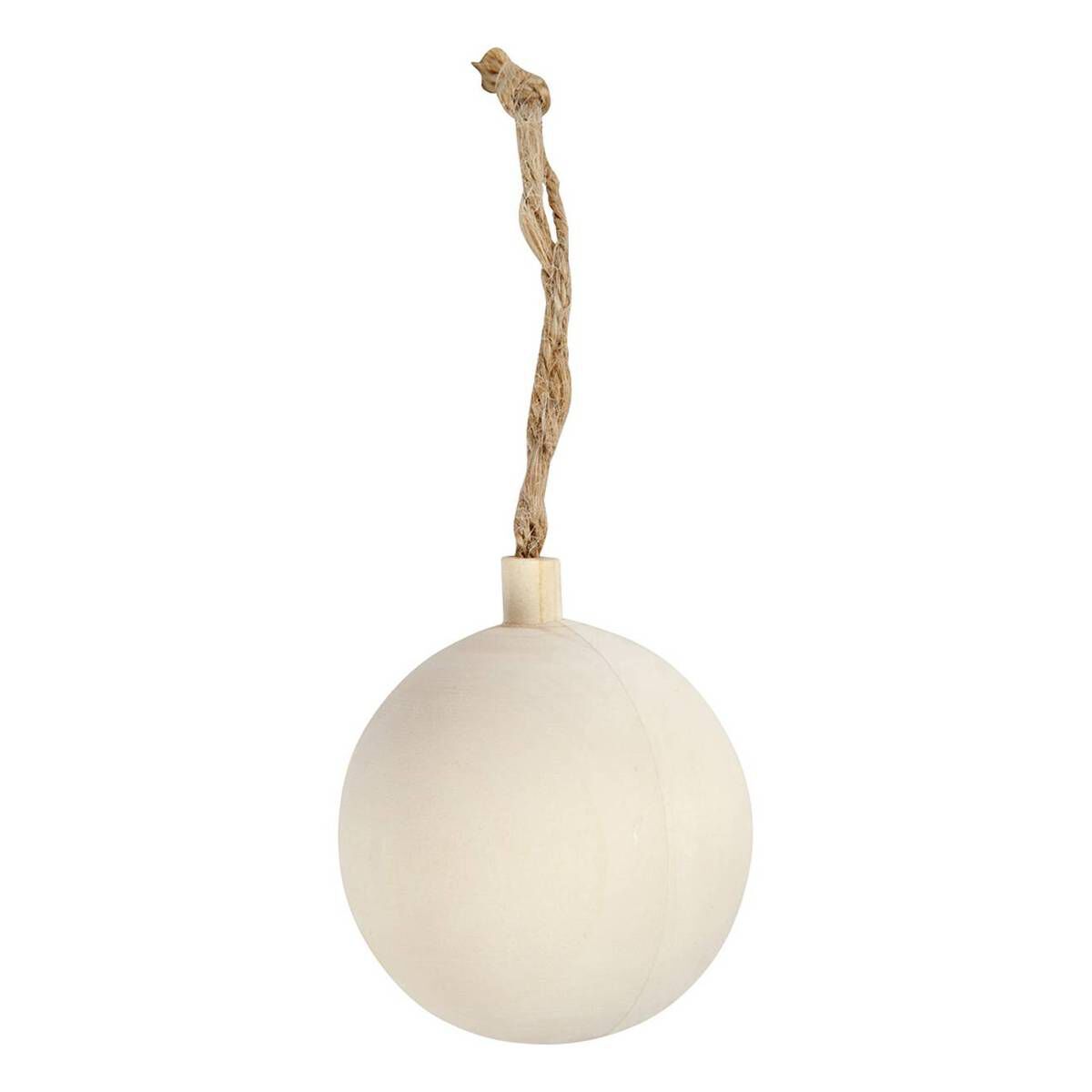 Wooden Hanging Bauble 5.5cm | Hobbycraft