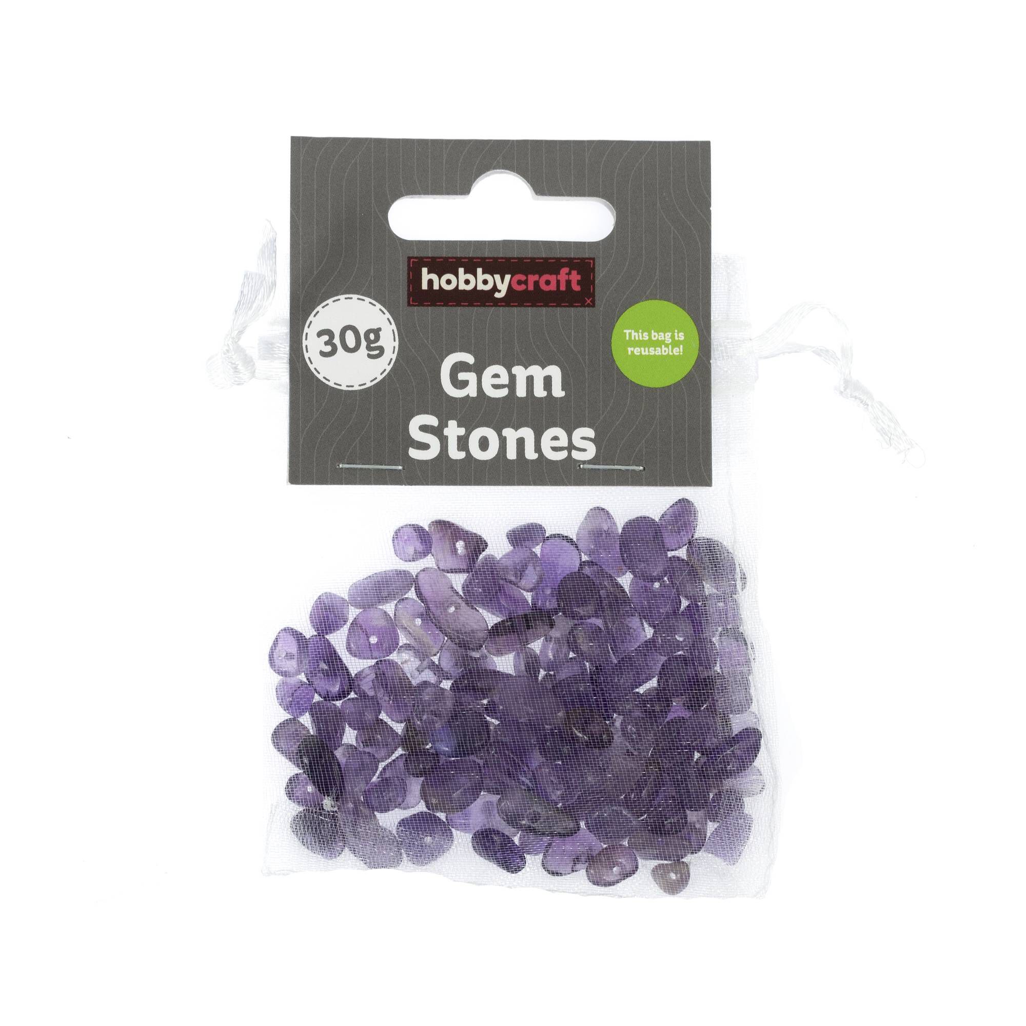 Dark Purple Gem Stones 30g | Hobbycraft
