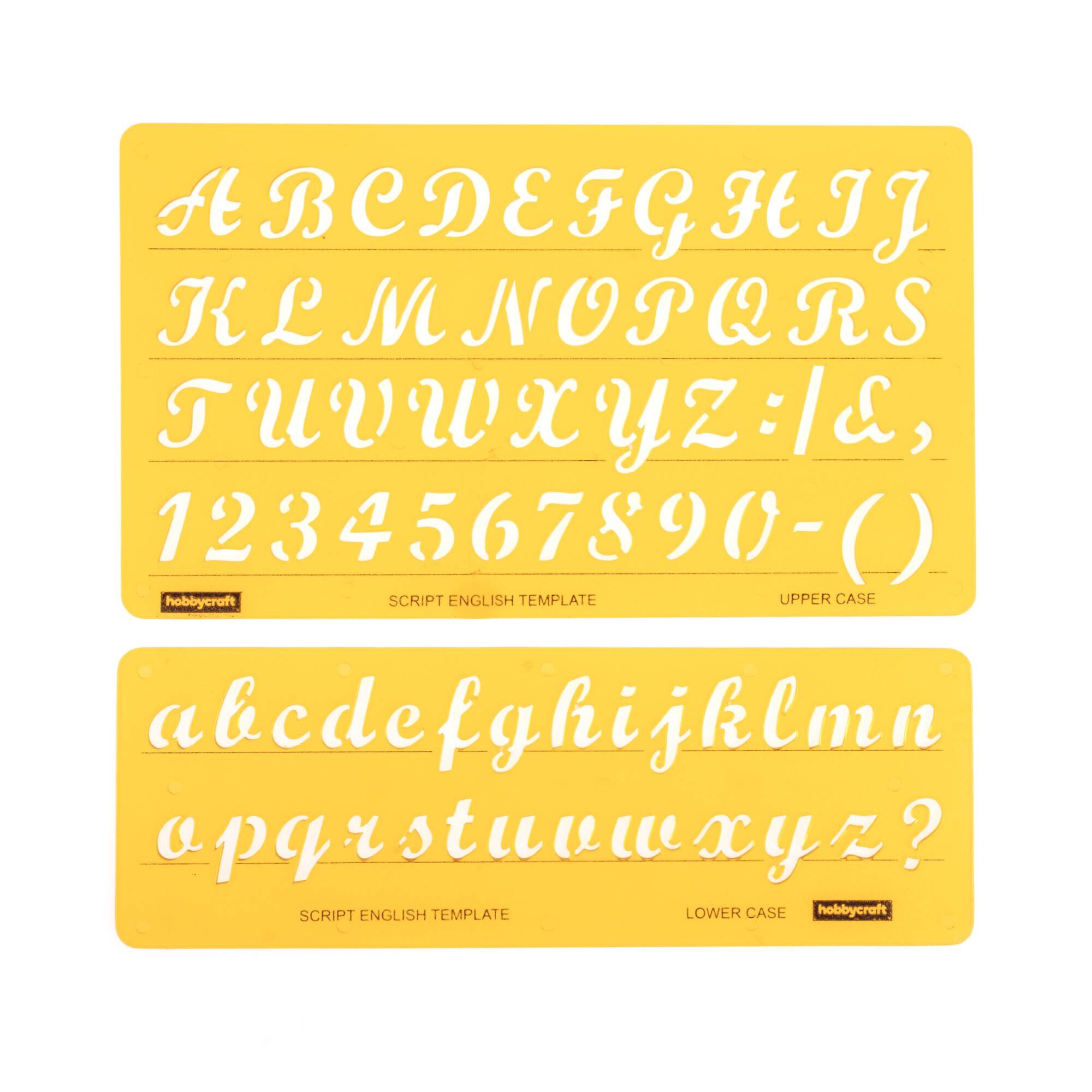 Script Letter Stencil Set 2 Pack | Hobbycraft