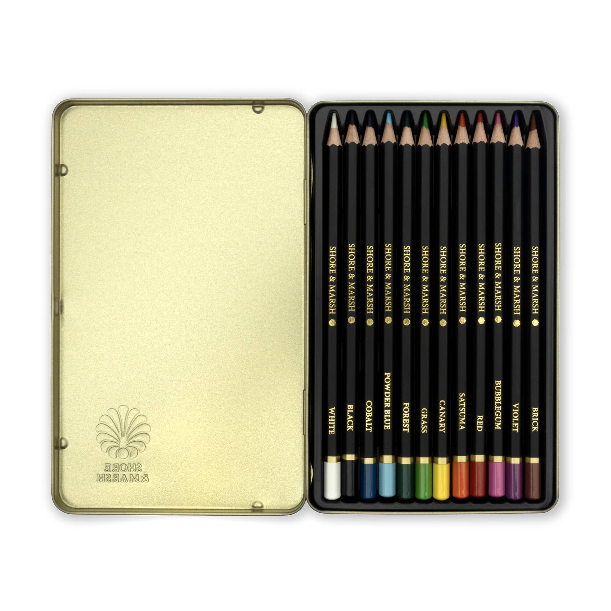 Shore & Marsh Assorted Colouring Pencils 12 Pack | Hobbycraft