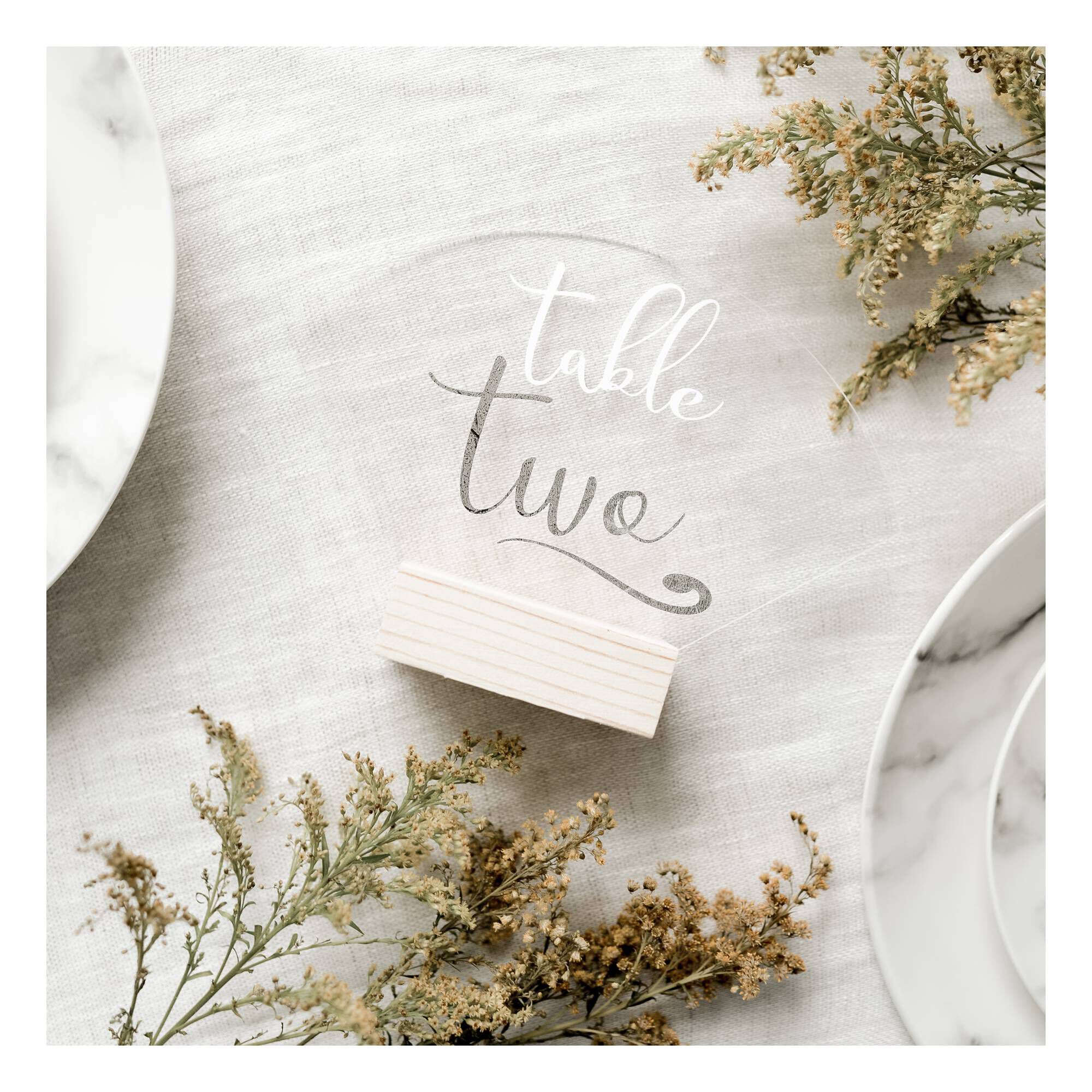 Clear Fan Acrylic Table Sign 19cm | Hobbycraft