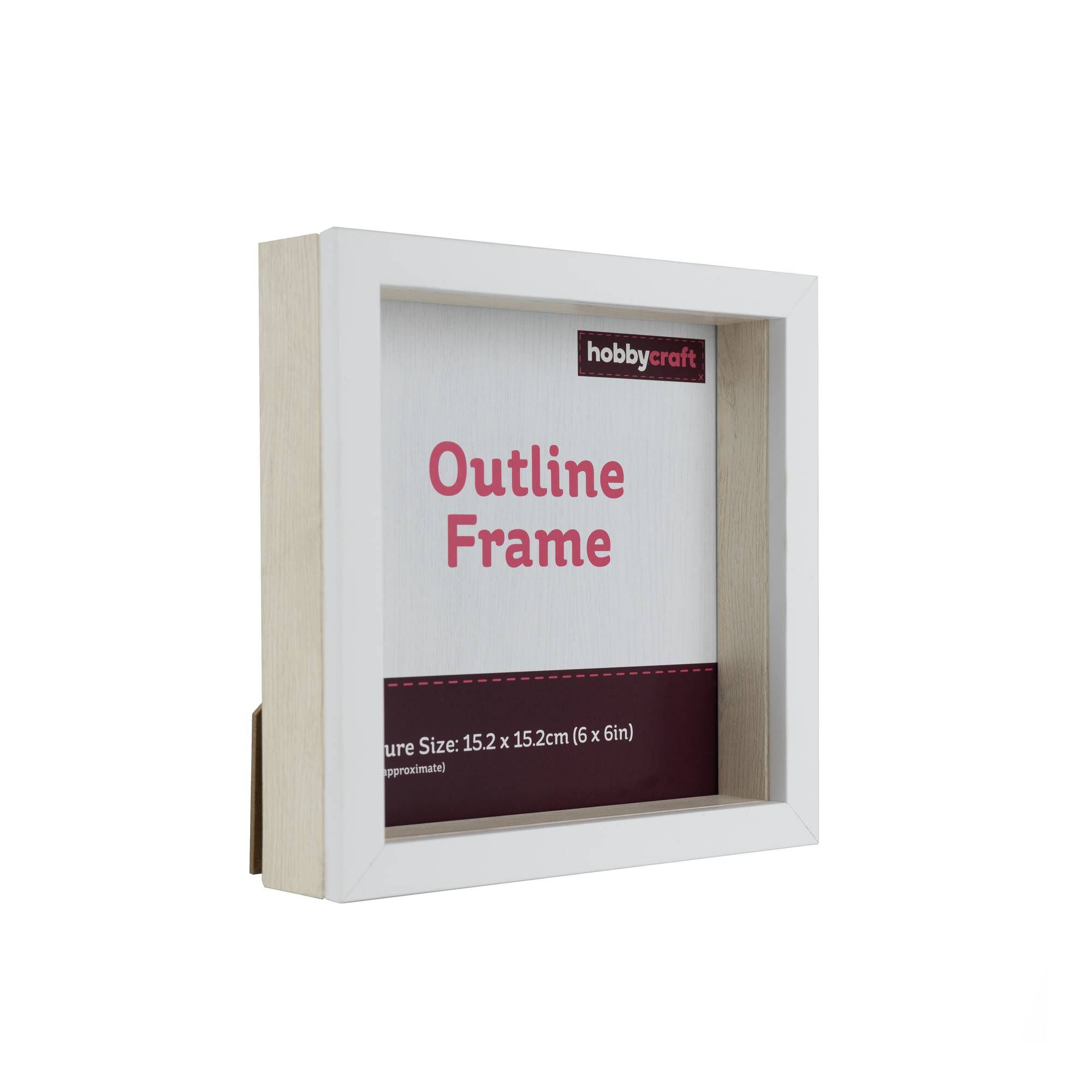 White Outline Frame 15cm x 15cm | Hobbycraft