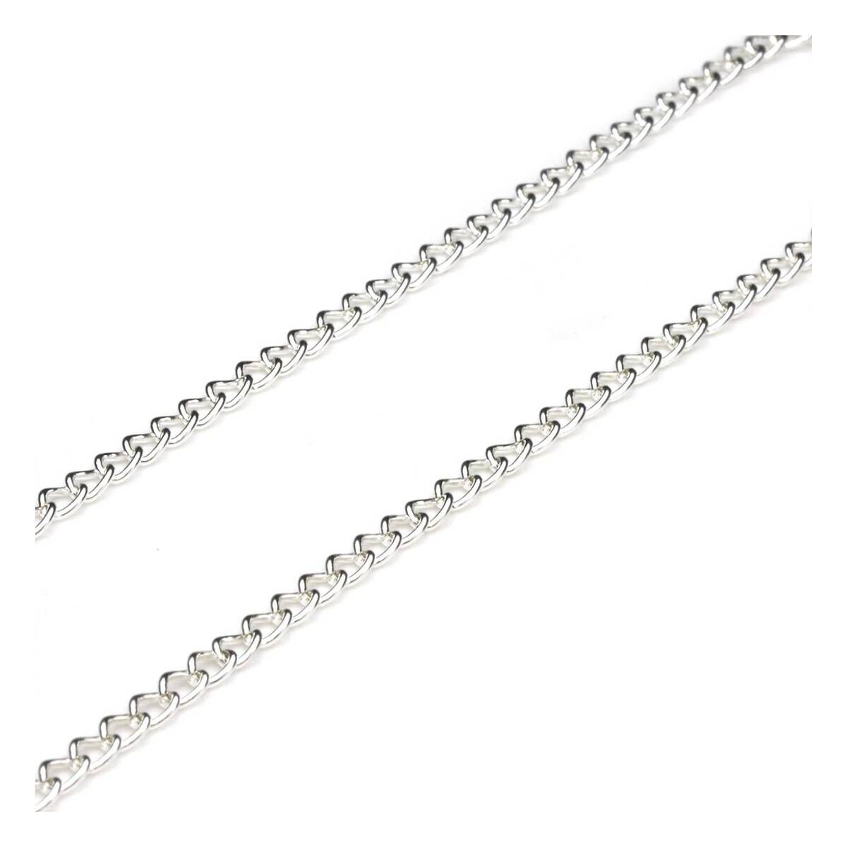 Beads Unlimited Silver Light Curb Chain 3mm x 3m | Hobbycraft