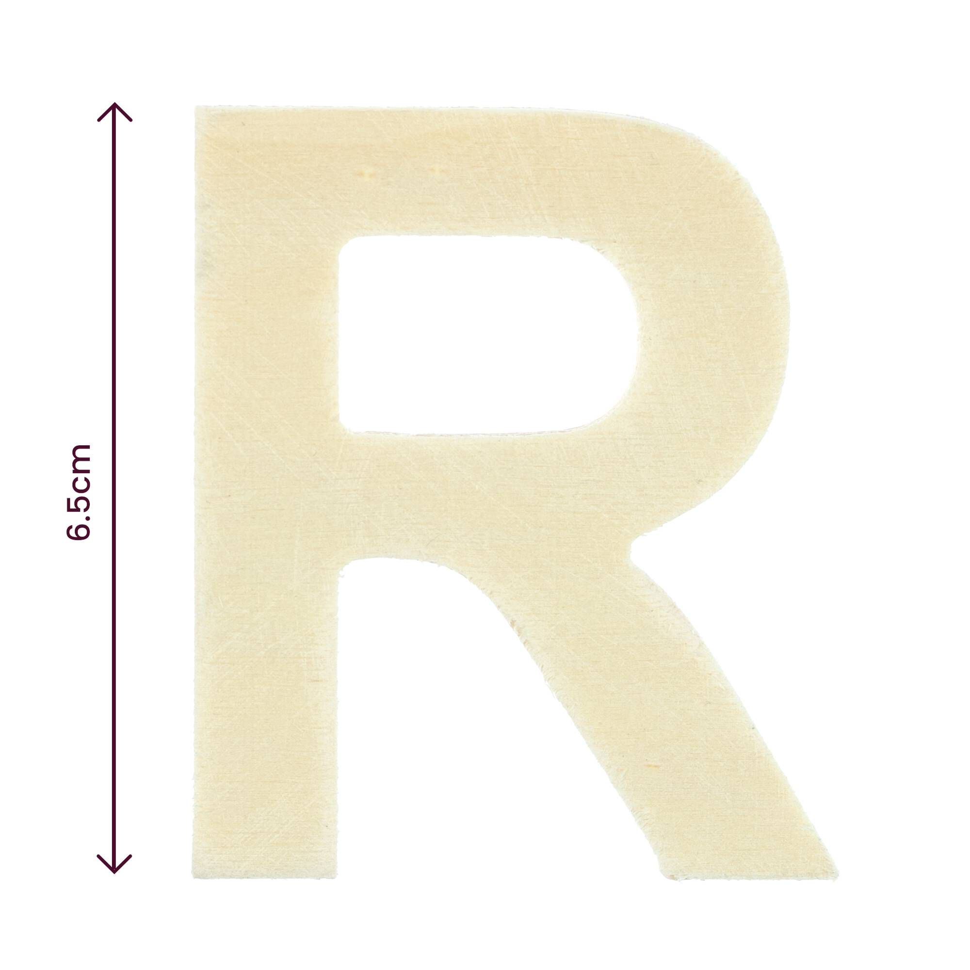 Small Wooden Letter R 6.5cm | Hobbycraft