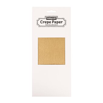 Metallic Gold Crepe Paper 100cm x 50cm | Hobbycraft
