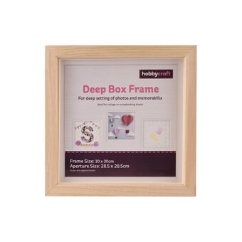 Pine Deep Box Frame 28.5cm x 28.5cm | Hobbycraft