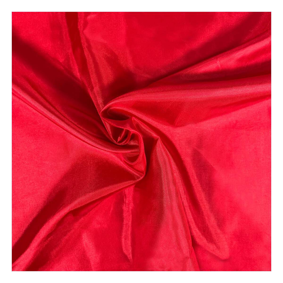 Red Silky Habutae Fabric by the Metre | Hobbycraft