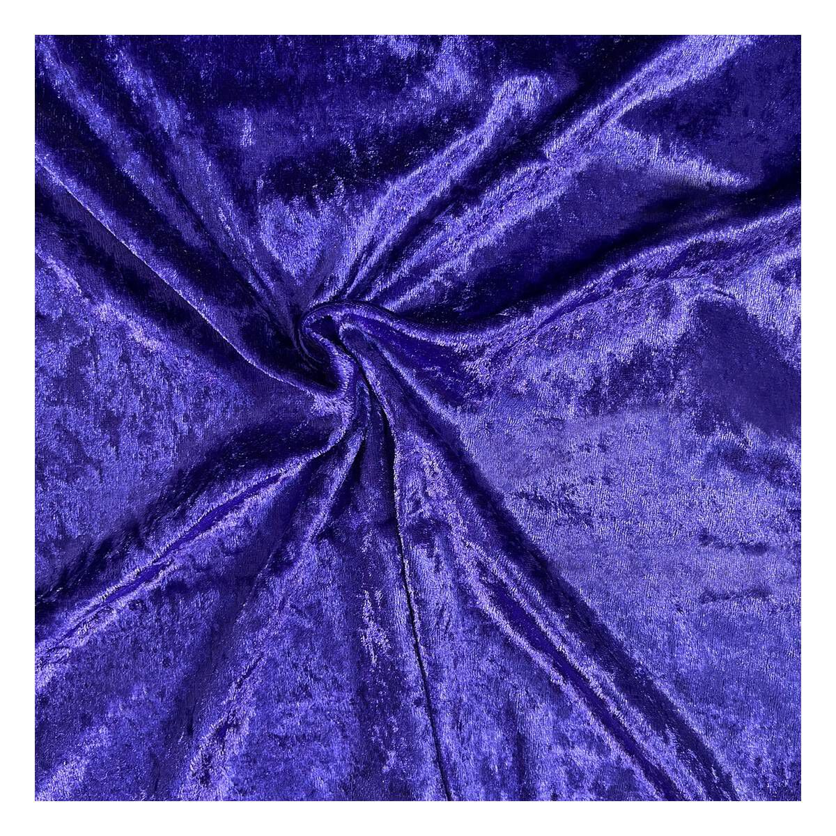 Purple Crushed Velour Fabric by the Metre | Hobbycraft
